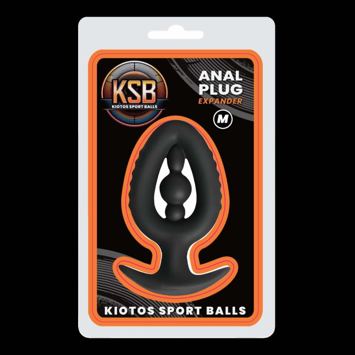 KSB Silicone Anal Plug/Expander with Internal Bead M - Black | Esmale Ltd